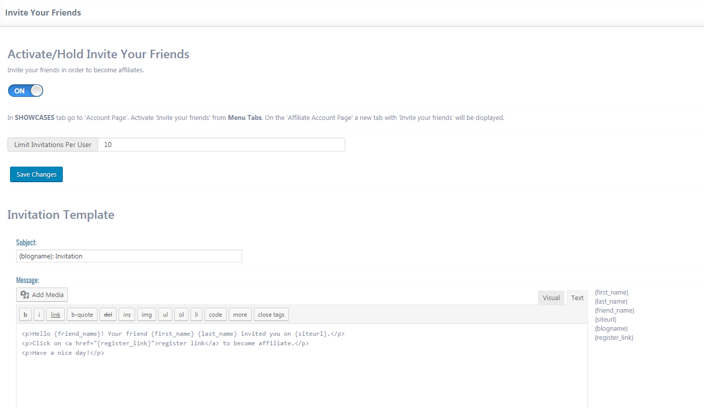 Invite Your Friends Addon - Ultimate Affiliate Pro
